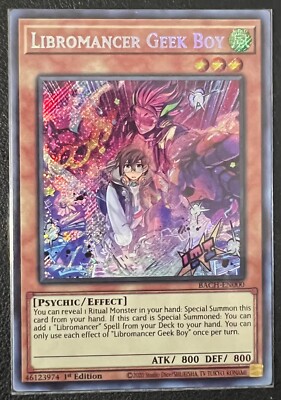 Yu-Gi-Oh! TCG Libromancer Geek Boy Battle of Chaos BACH-EN000 1st Ed ...