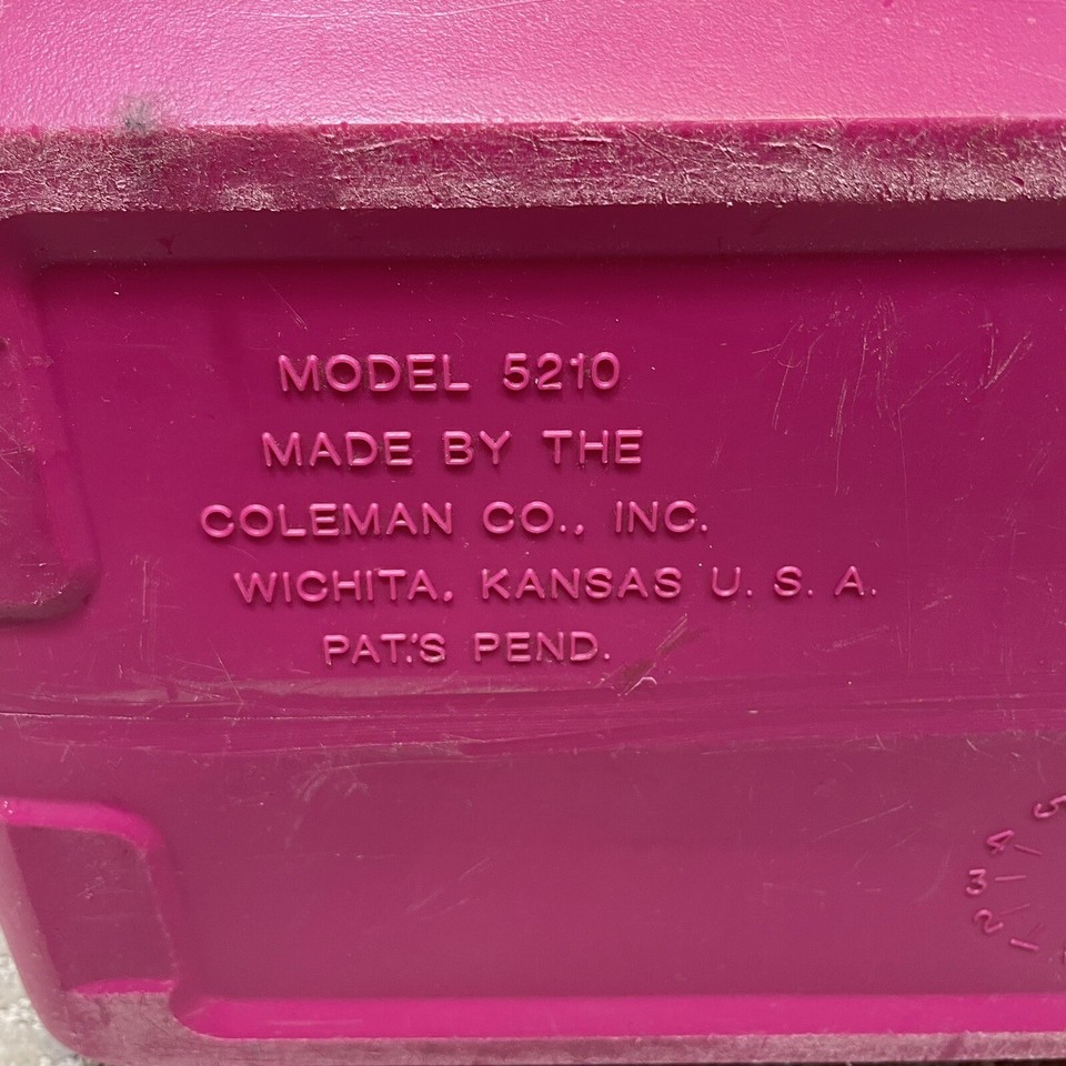 Vintage 1980s Pink Coleman 10 Model 5210 Cooler Ice Chest with Flip ...