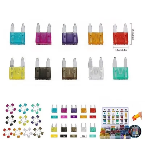 272PCS Car Fuses Box Small Fuse Medium Fuse Mini Zinc Fuse Combination ...