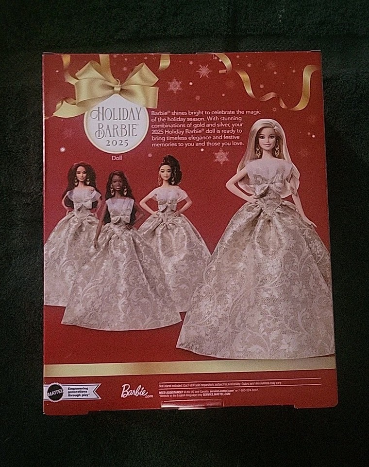 Mattel Barbie Signature Holiday 2025 Doll – Gold Dress Collectible | eBay