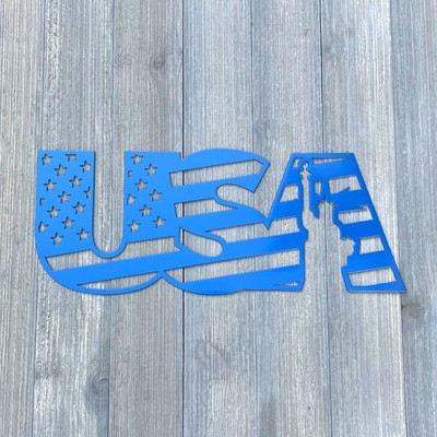 USA Metal Sign Cutout - Vibrant and Eye-Catching USA Powder Coated ...