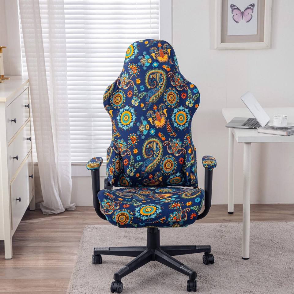 Gaming Chair Cover, Stretch Printed Office Chair Cover with Armrest ...