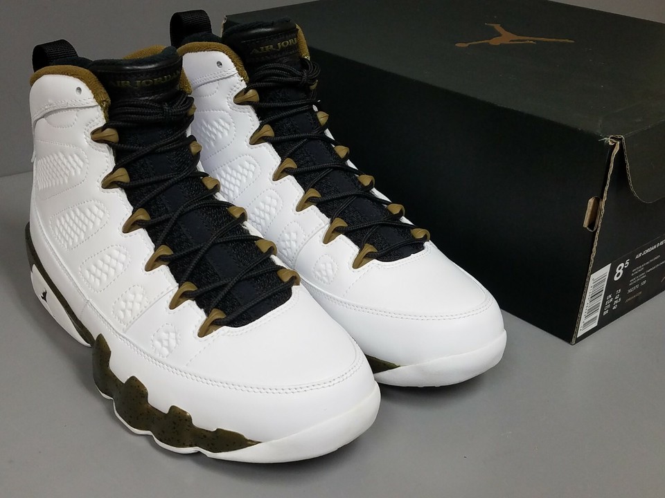 Nike Air Jordan 9 Retro (302370-109) White Green Basketball Shoes Men's ...