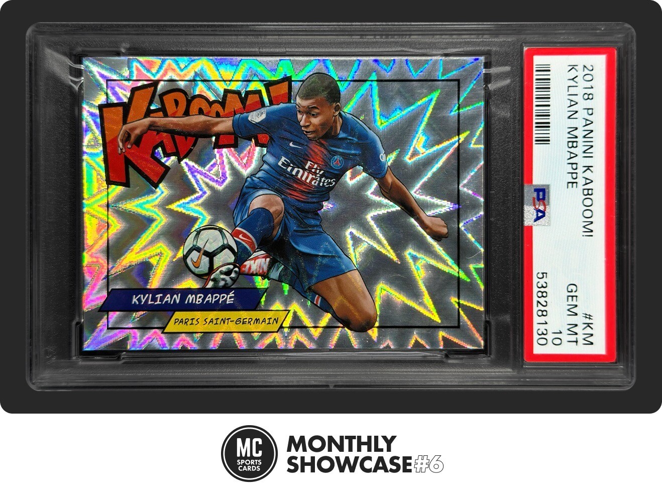 KYLIAN MBAPPE PSA 10 2018 PANINI KABOOM! SOCCER #KM ROOKIE RC KABOOM ...