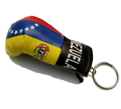Venezuela Flag Keychain Boxing Glove Mini Key Chain Ring Fob country ...
