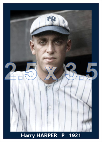 Harry Harper - 1921 New York Yankees - choose a size - colorized print ...