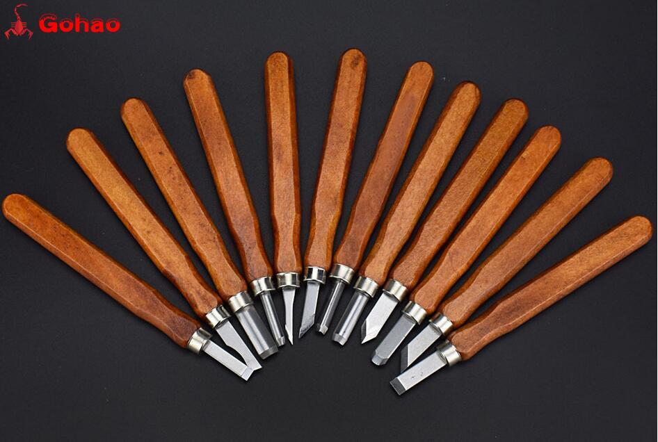 Wood Turning Chisel Set Lathe Tools Woodworking Gouge Skew Parting ...