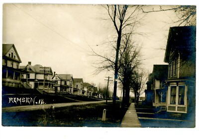 Remsen NY - RESIDENTIAL STREET SCENE - RPPC Postcard Oneida County | eBay
