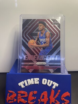 2018-19 Panini Prizm SHAI GILGEOUS-ALEXANDER Emergent Rookie RC #11 ...