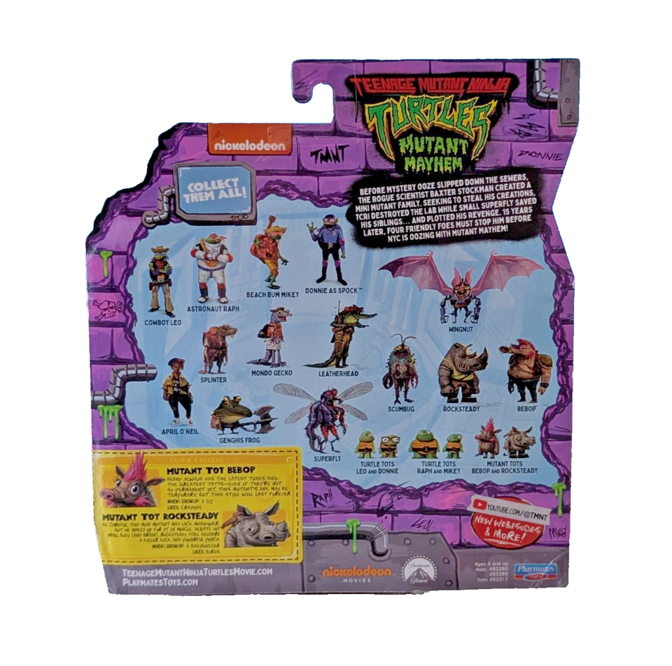 TMNT Teenage Mutant Ninja Turtles Mutant Mayhem Tots Bebop & Rocksteady ...