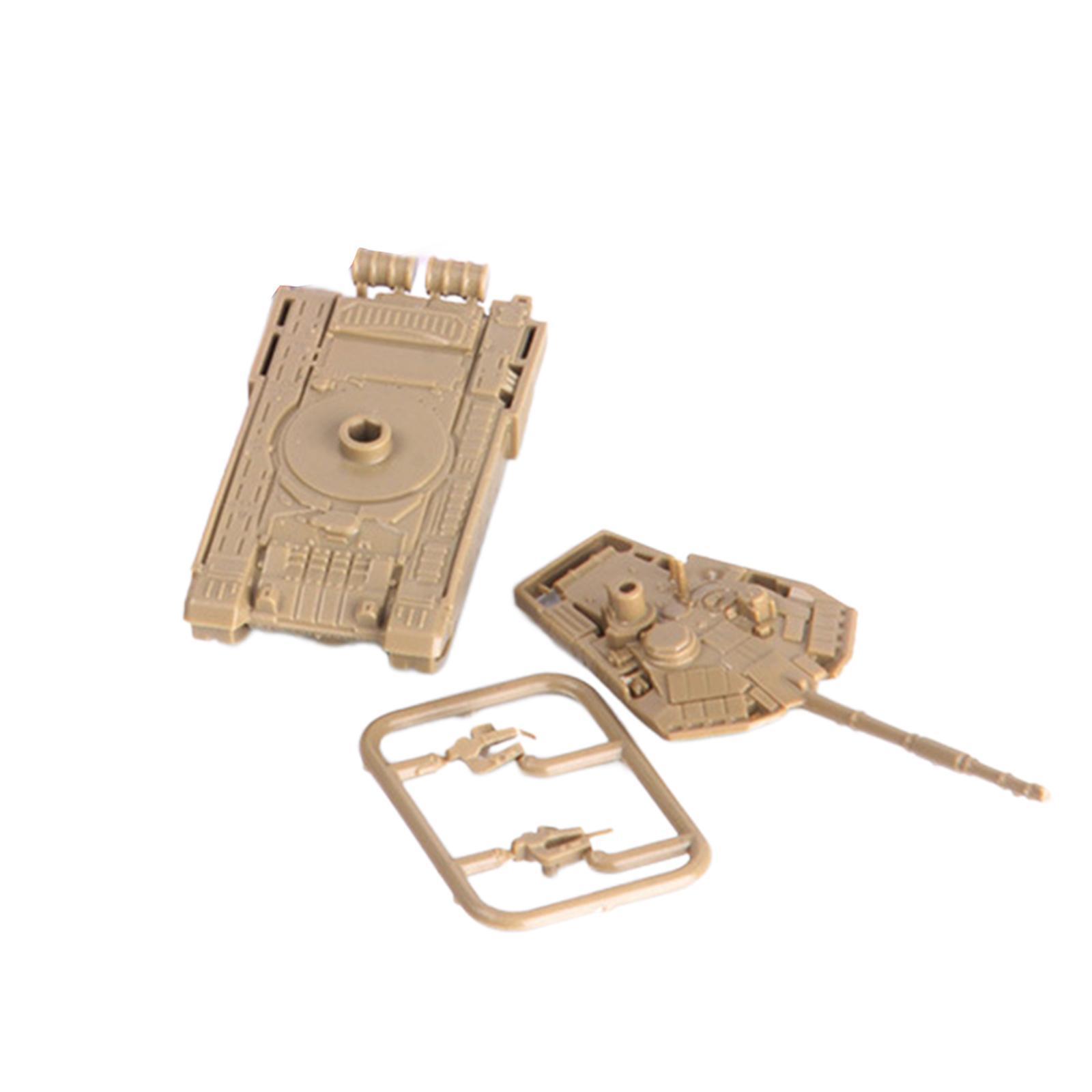 4pcs 4D Tank Model Tank Toy Model Set 1/144 Miniature Tracked Chariot ...