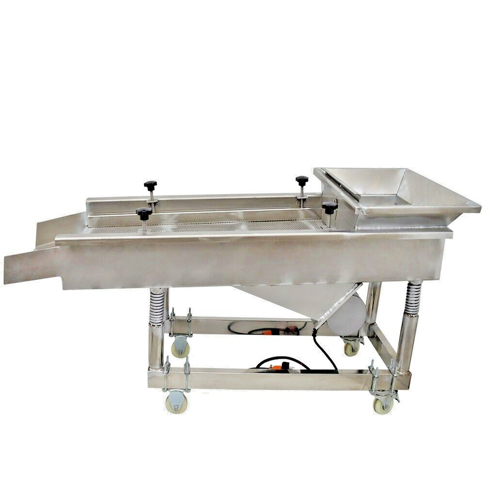 220V Electric Linear Vibrating Screen Stainless Shaker 6mm Oscillating ...