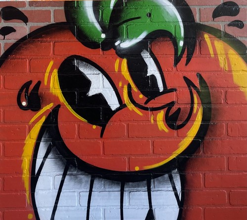 Atomik 'Atomiko IV' Orange Tag Graffiti Street Art Original Mixed Media ...