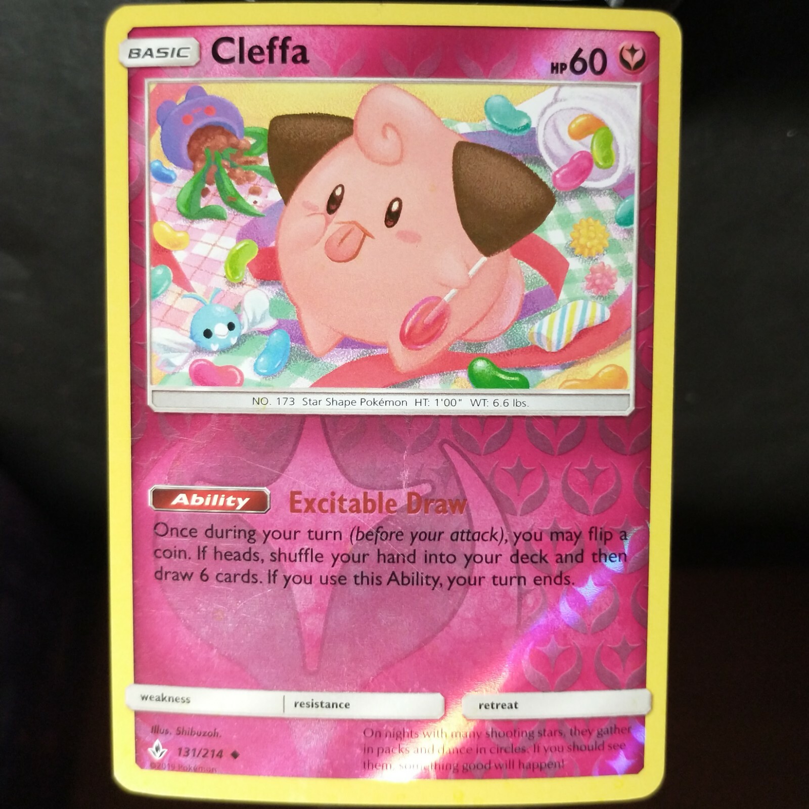 Cleffa 131/214 LP/NM Reverse Holo Unbroken Bonds Foil SM Pokemon TCG ...