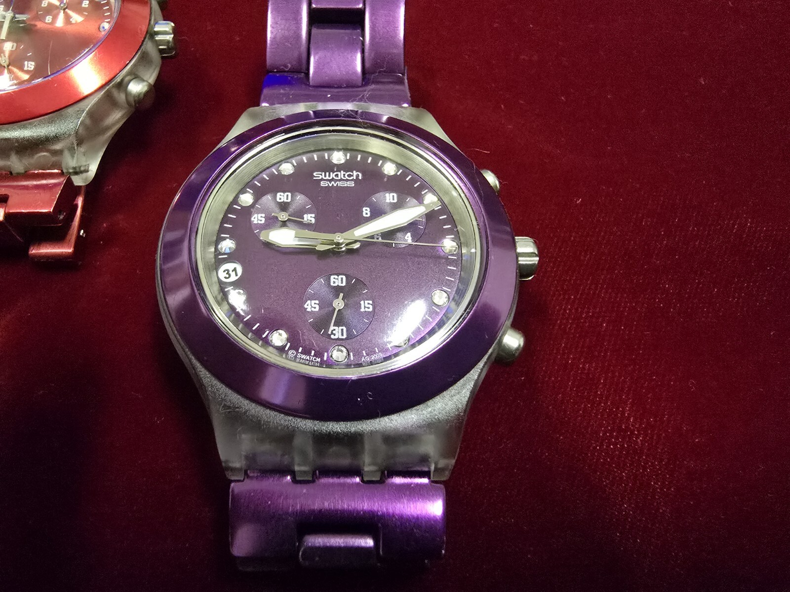 Swatch Irony Diaphane Chrono Full-Blooded Blueburry -… - Gem