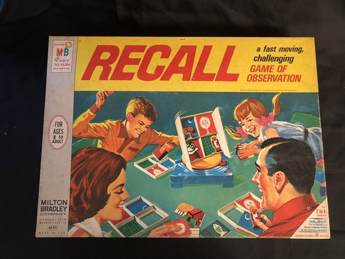 Vintage 1968 Milton Bradley RECALL GAME of Observation - Complete | eBay