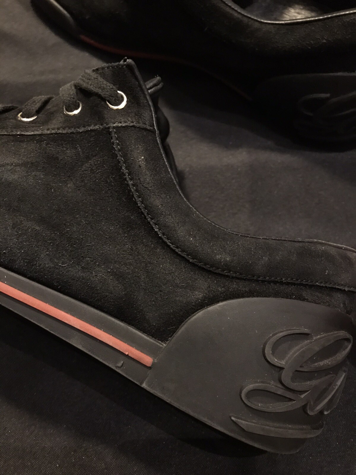 GUCCI SIGNATURE SOFTY TEK BLACK MENS LOW TOP 11.5 FIT… - Gem