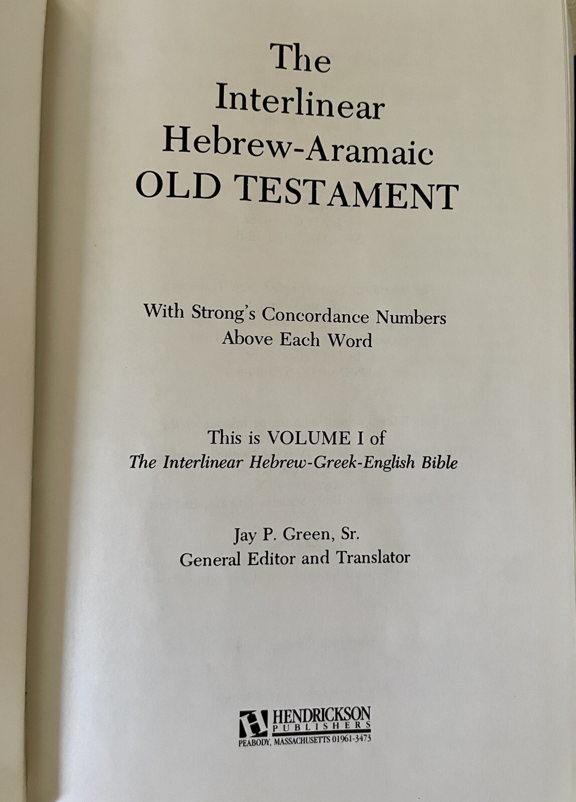 The Interlinear Hebrew-Greek-English Bible Complete Set Hardcovers Jay ...