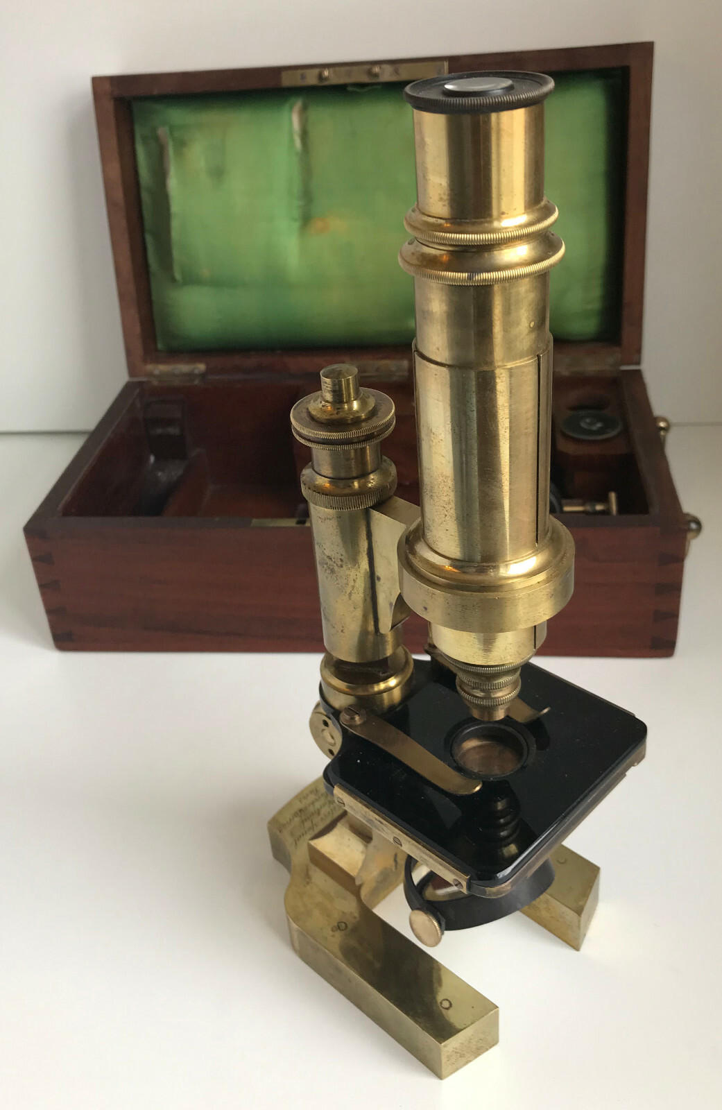 Antique Constant Verick, Hartnack Brass Microscope, c.1872, Paris ...
