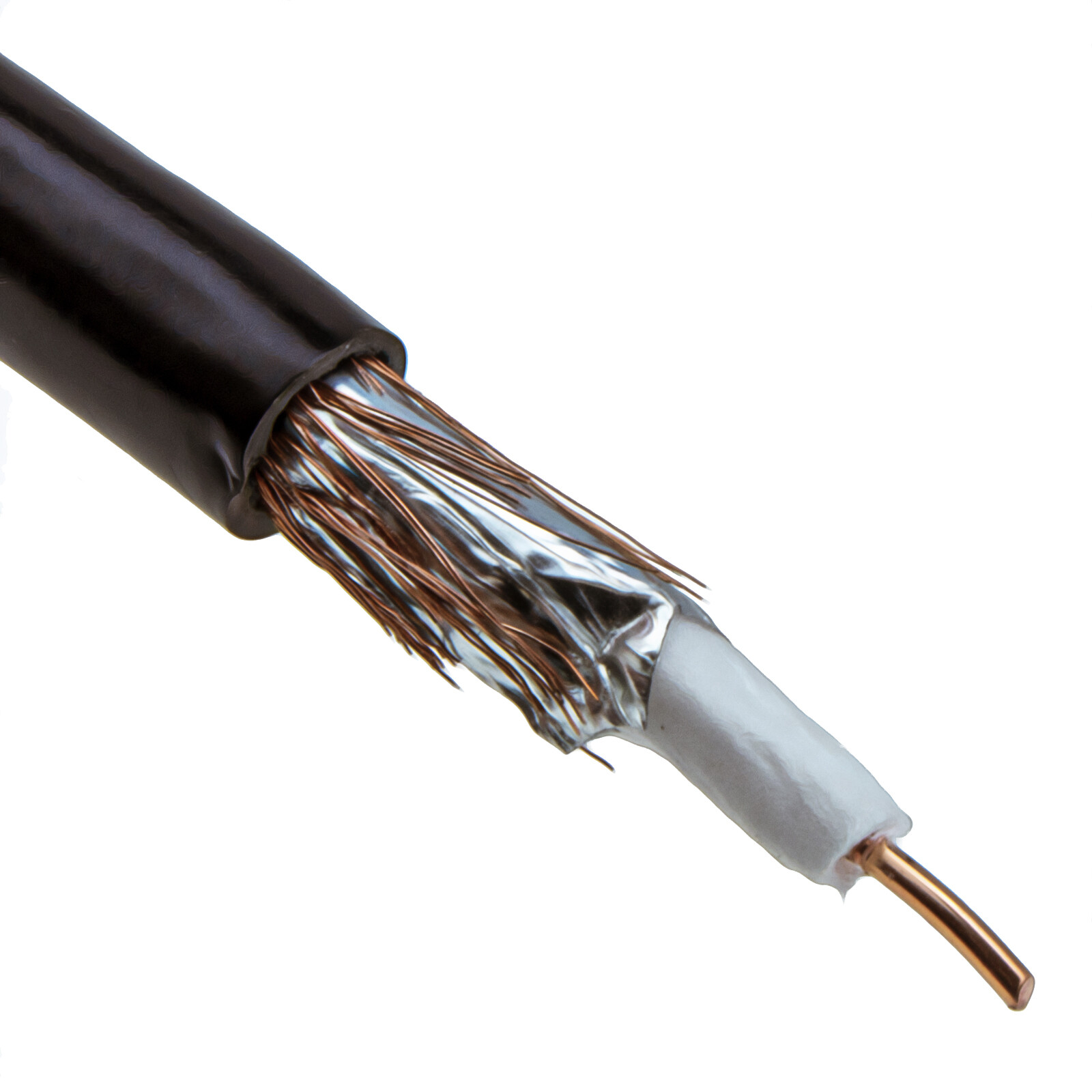 RG6 Coaxial TV Aerial Cable RF Fly Lead Digital Male to Male .5m/1m/2m ...