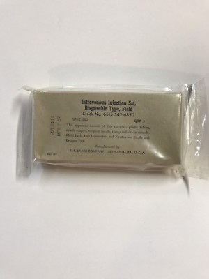 US MILITARY 1957 INTRAVENOUS INJECTION SET FIRST AID MEDICAL MEDIC ...