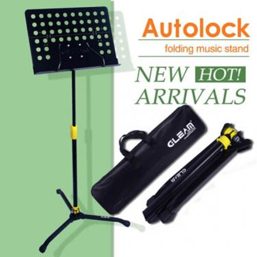 Gleam Heavy Duty Folding Sheet Music Stand Adjustable Metal Tripod ...