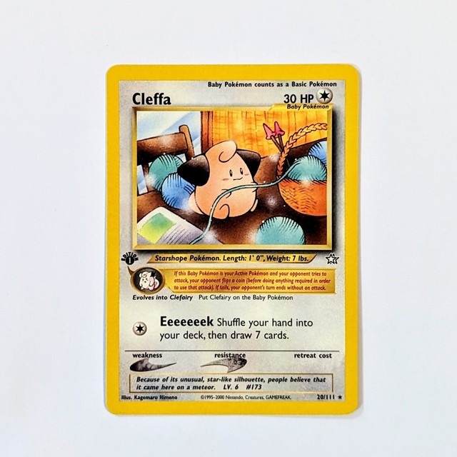 Pokémon TCG Cleffa Neo Genesis 20 Regular 1st Edition Rare for sale ...