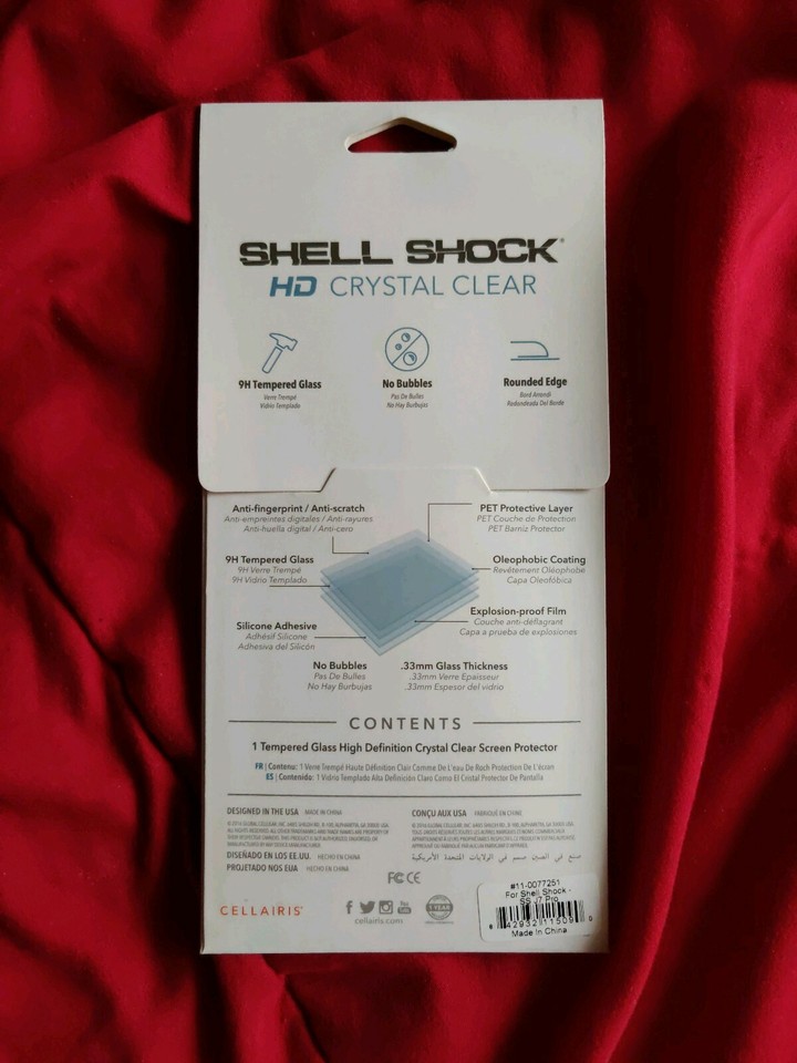 Cellairis Shell Shock Hd Tempered Glass screen Protector For Samsung J7 ...