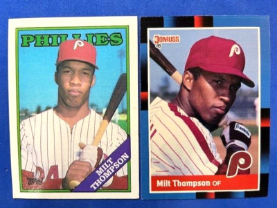 MLB - Milt Thompson 1988 Topps & 1988 Donruss Baseball - Phillies | eBay