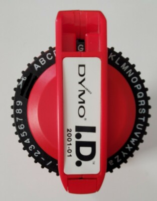 USED 1988 DYMO I.D. Label Maker Vintage Red Model 2001-01 | eBay