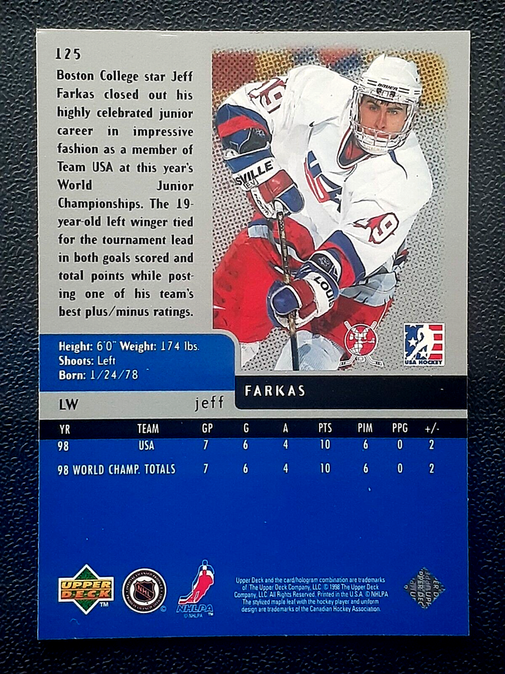 JEFF FARKAS RC 1997-98 BLACK DIAMOND 97-98 NO 125 54574 | eBay