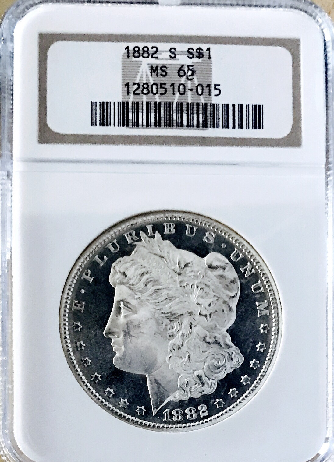 1882 S MORGAN NGC MS65! MAJOR UNDER GRADE! LOOKS 66PL! PERFECT GEM NR ...