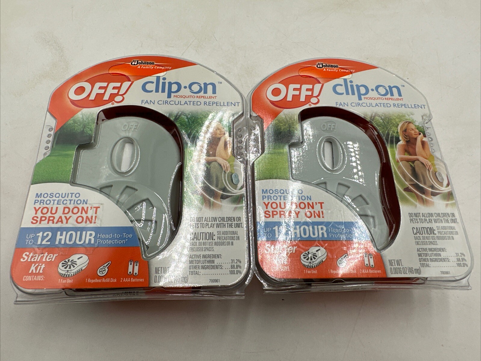 Lot Of 2 Off Clip On Fan Circulated Repellent Starter Kit | eBay