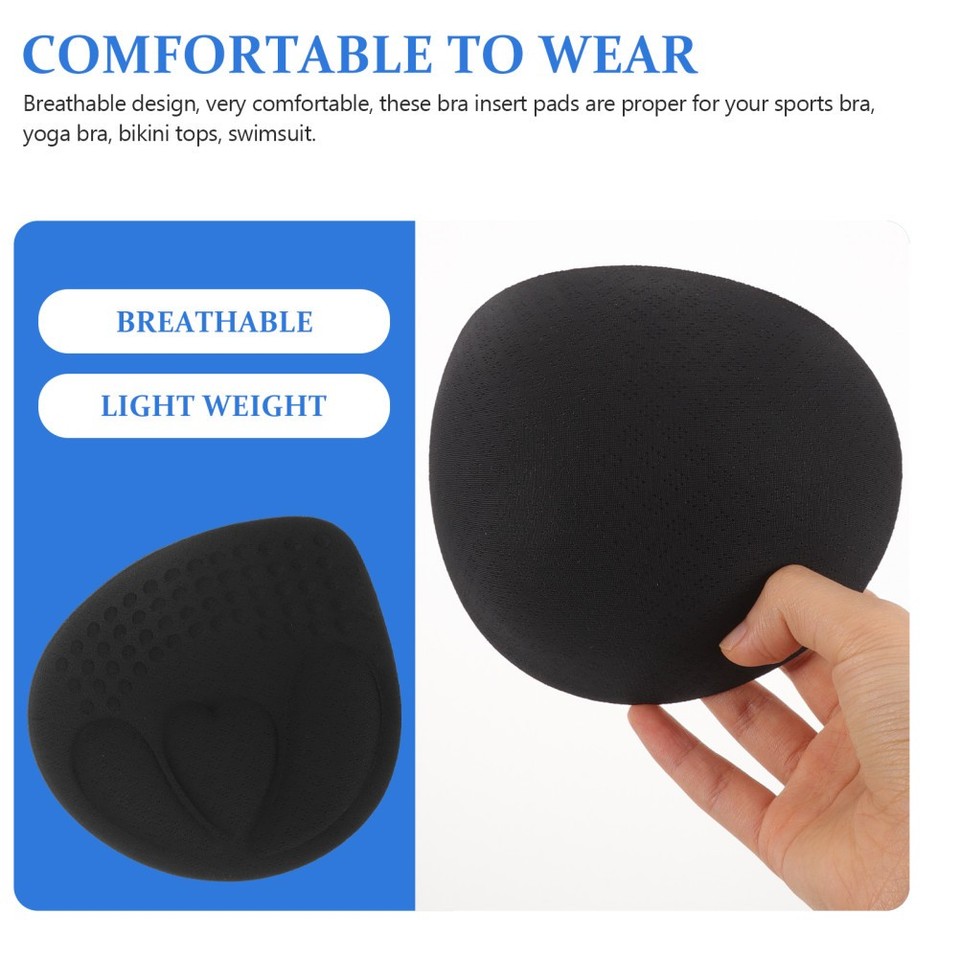 1 Pair Bra Cup Pads Sports Bra Inserts Pad Women Bra Inserts Removable ...