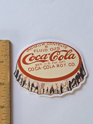 Coca-Cola decal sticker coke bottle cap 3 1/4 in | eBay