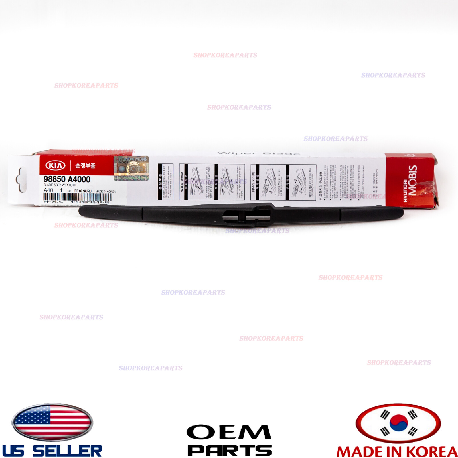 2017-2022 Kia Sportage 2022-2024 Tucson Genuine OEM Rear Glass Wiper ...