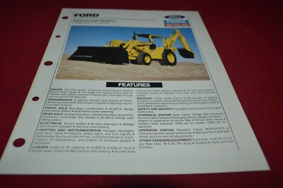 Ford Tractor 755B Backhoe Loader Tractor Dealer's Brochure AMIL15 | eBay