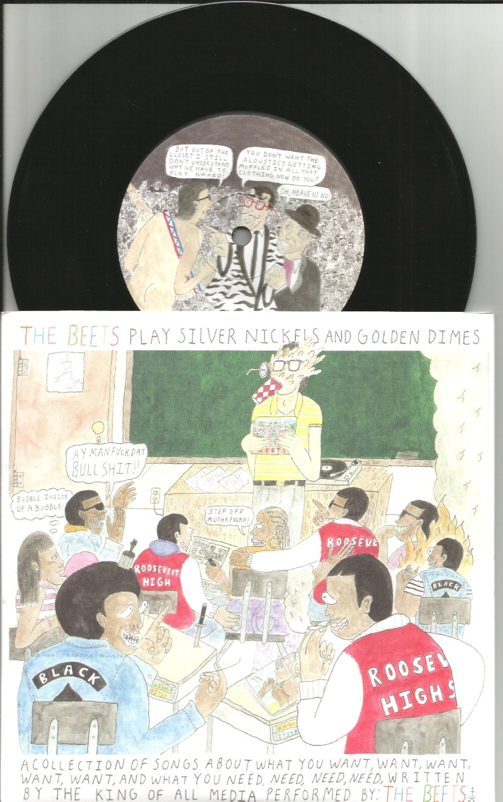 THE BEETS Silver Nickels w/ 2 UNRELEASED HOWARD STERN written 7 INCH ...