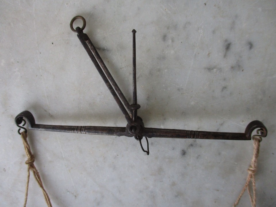 Antique Handmade Iron Ornated Old Portable Colonial Scale Diamond ...