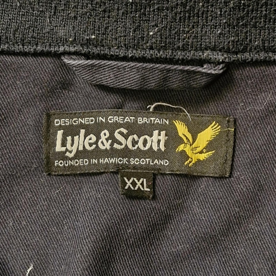 Lyle & Scott Men's Black Harrington Jacket with Yellow Eagle Logo | eBay UK