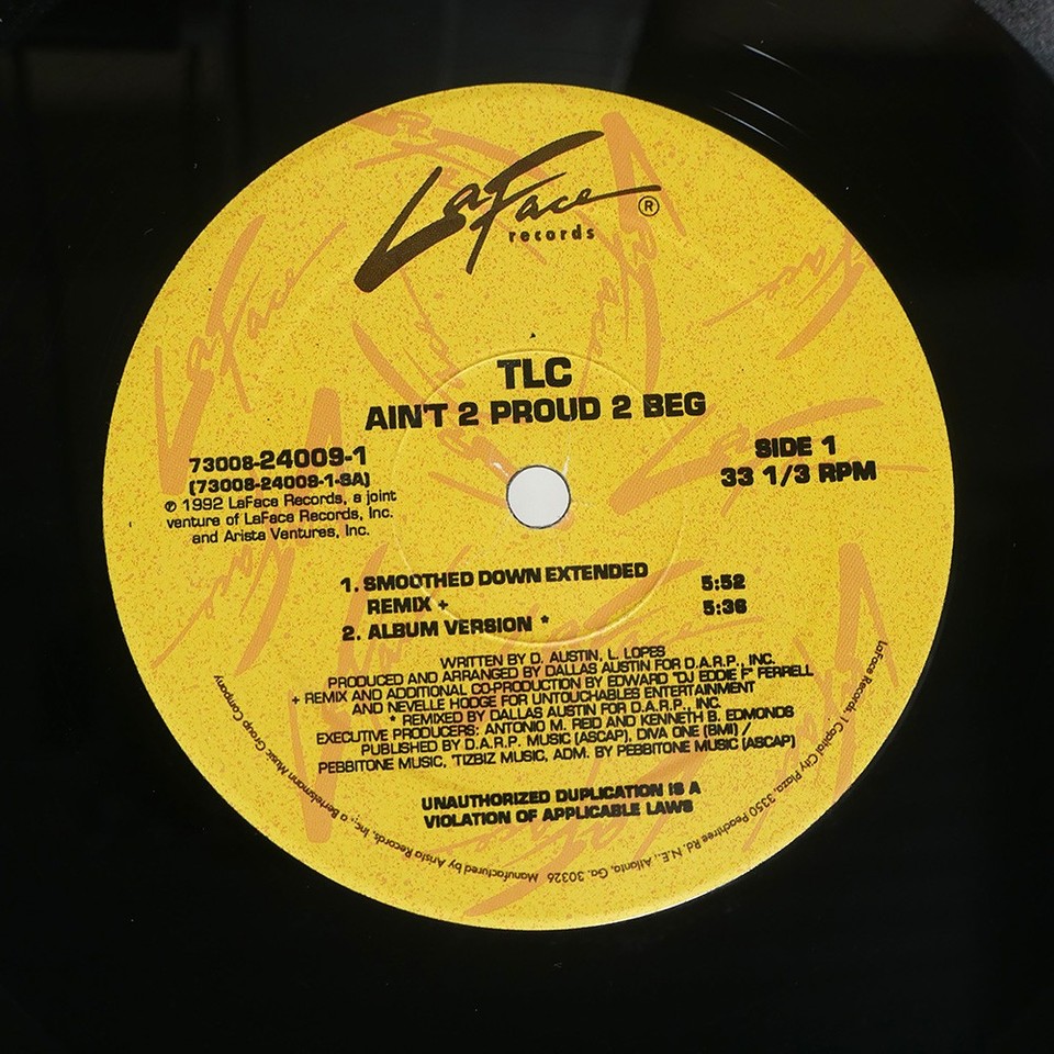 TLC AIN'T 2 PROUD 2 BEG LAFACE 73008240091 US VINYL 12 | eBay