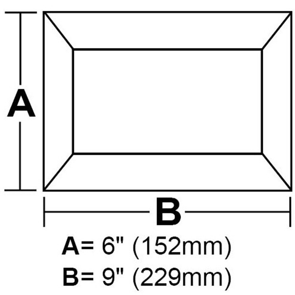 6" x 9" Rectangle Clear Glass Bevel - 10 Pack - Stained Glass Supplies ...