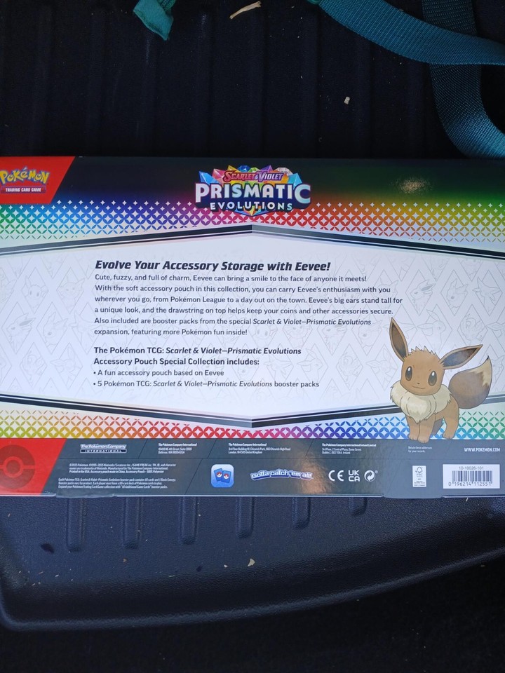 Pokemon TCG Prismatic Evolutions Accessory Pouch Special Collection Box ...