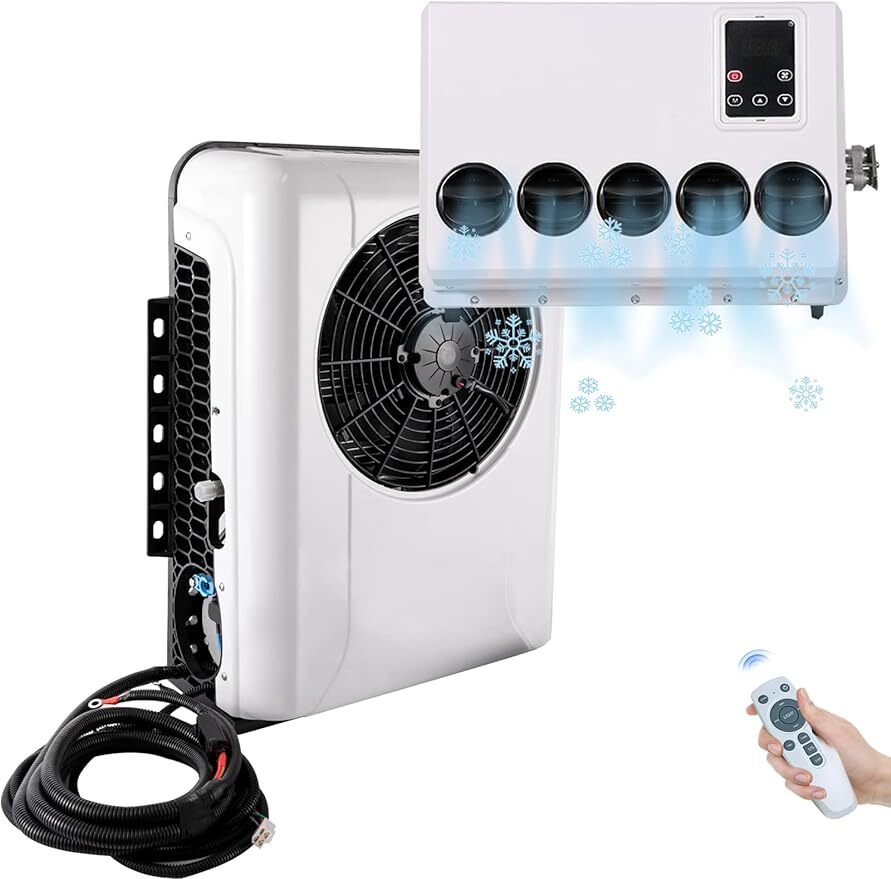 12V Split Mini RV Caravan Vans A/C 12000BTU Air Conditioner for Semi ...