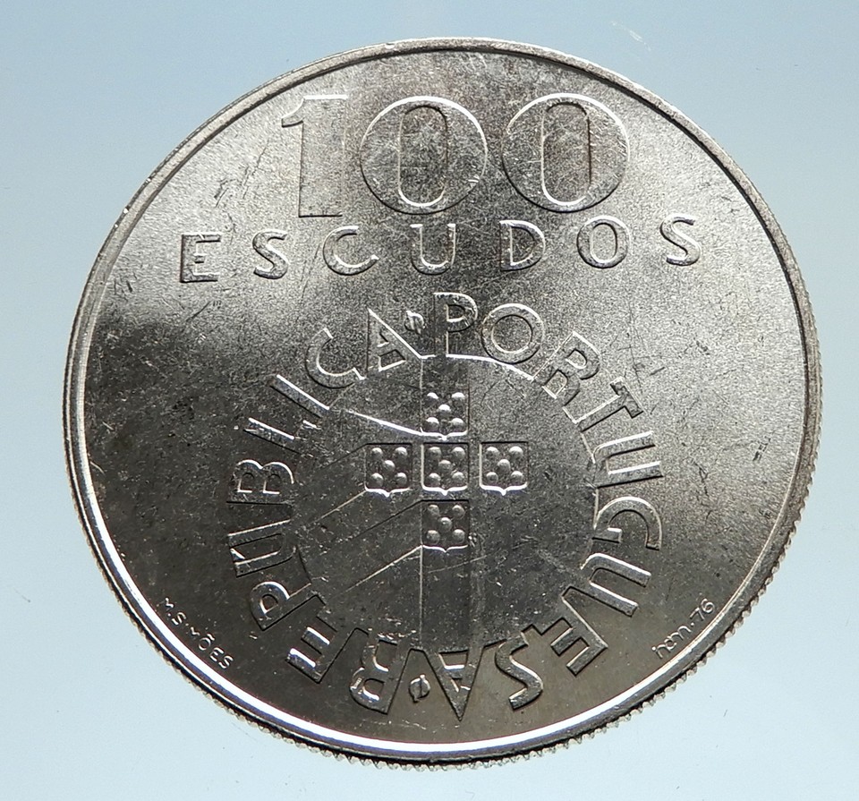 1974 PORTUGAL 25 Yrs Carnation Revolution Genuine Silver 100 Escudos ...