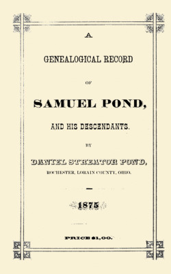 A Genealogical Record of Samuel Pond and his Descendants | eBay