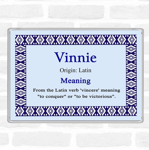 Vinnie Name Meaning Jumbo Fridge Magnet Blue | eBay