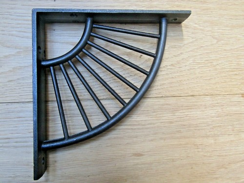 PAIR OF SUNRISE Cast iron Rustic Vintage Shelf Support Book Bracket ...