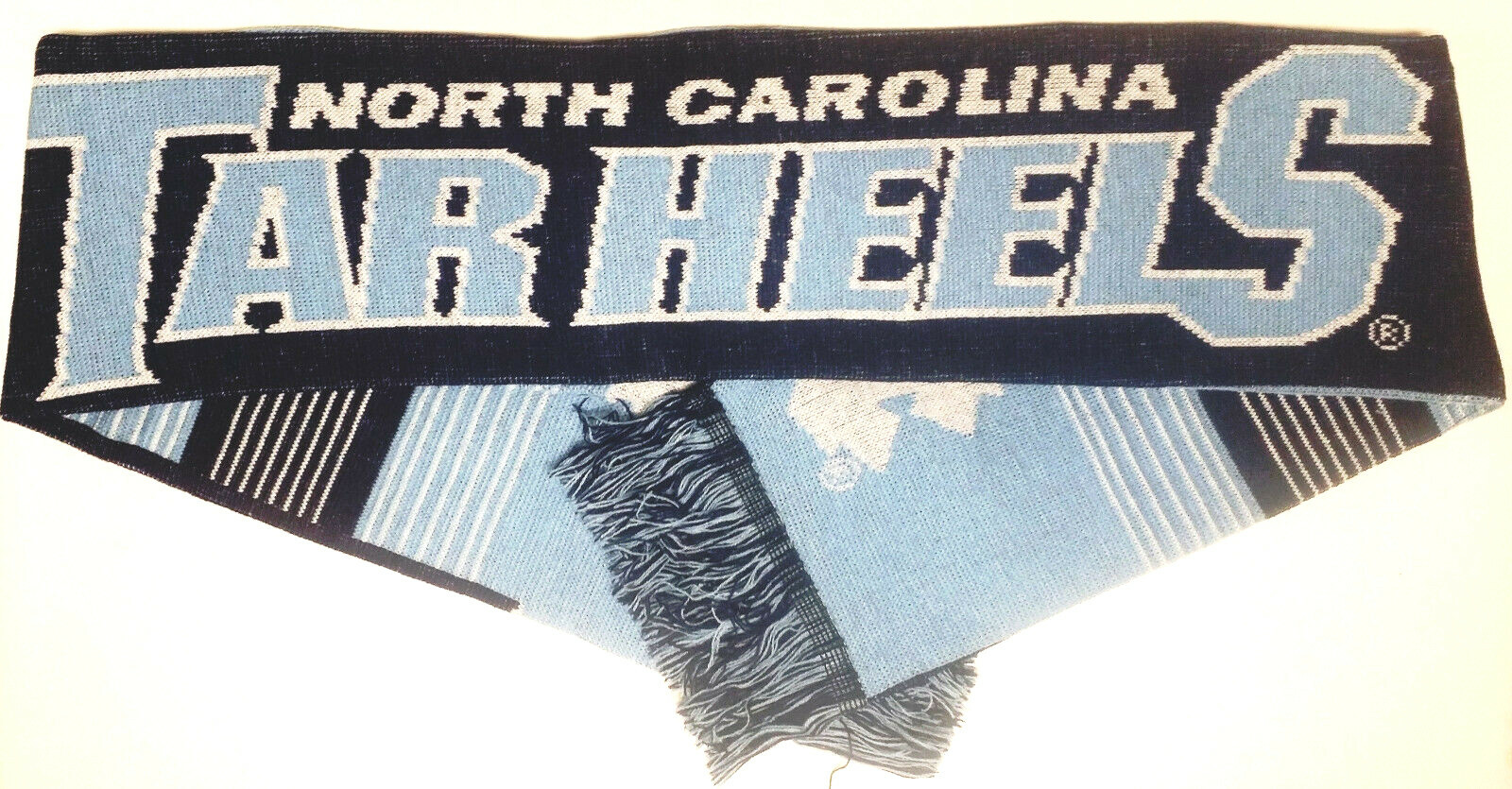 North Carolina Scarf Sixty Four Inch Length Reversible with Split Logo ...