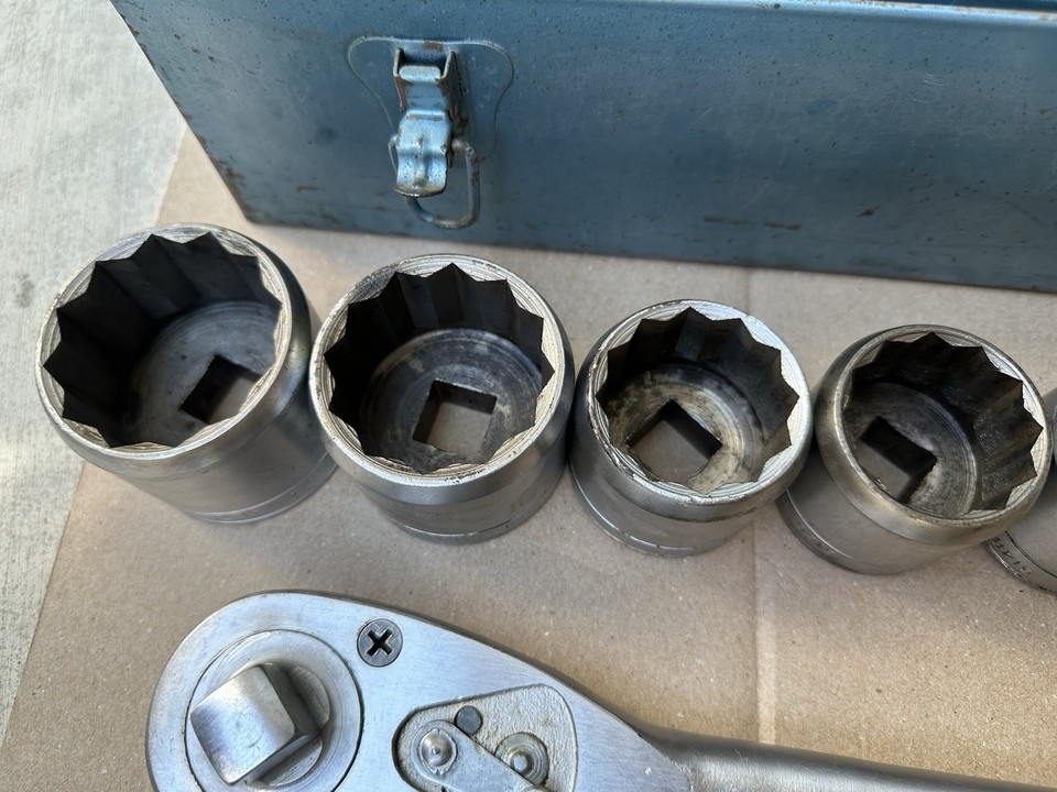 Vintage Heavy Duty Walden Tools 3/4” Drive Ratchet Socket Breaker Bar Set USA | eBay